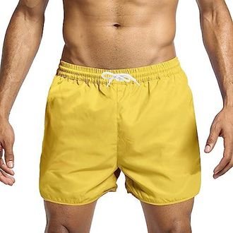 Generic Short pour homme avec poches, taille &eacute;lastique, respirant, extensible, l&eacute;ger, respirant, short dentra&icirc;nement de sport avec cordon de serrage et poches