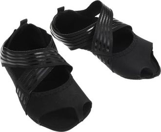 Soimiss Chaussures de Danse Ballet Femme Semelle Antidérapante pour Yoga Pilates et Danse Classique Noir S