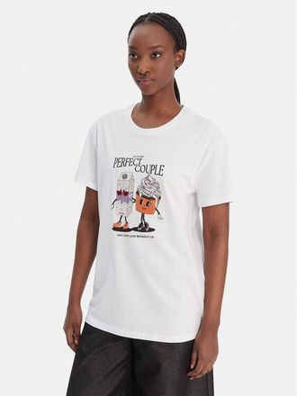 Liu Jo T-Shirt WA6163 JS904 Wei&szlig; Relaxed Fit