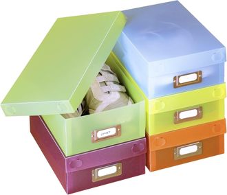 Maximex Multi-Boxen 5er Set - 5er Set in verschiedenen Farben, Polypropylen, 30 x 9.5 x 18.5 cm, Mehrfarbig