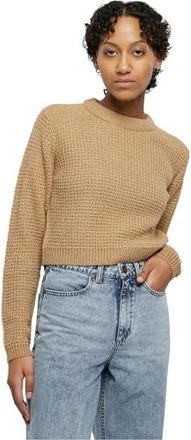 Urban Classics Femme Ladies Short Waffle Sweater Maillot De Surv&ecirc;tement, Warmsand, M EU