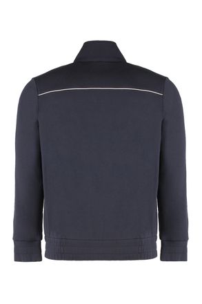 Moncler Mens Full-Zip Hoodie Cotton Blend Blue Top