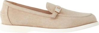 Le Silla Femme, Chaussures, Beige, Taille: 39 EU Mocassins en daim &agrave; boucle de cristal
