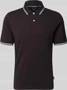 Bugatti Slim Fit Poloshirt mit Label-Stitching