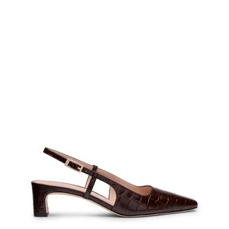 Stuart Weitzman Femme, Chaussures, Brun, Taille: 41 EU Baby Babette Slingback Pump
