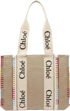 Chlo&eacute; Femme, Sacs, Beige, Taille: ONE Size Sacs &agrave; main en coton