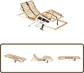 vidaXL Lattenrost Elektrisch mit 28 Latten 7 Zonen 70x200 cm - Elektrischer Lattenrost - Lattenrost 70x200 - Bettenrahmen - Schlafr&auml;ume - Komfortabler Schlaf