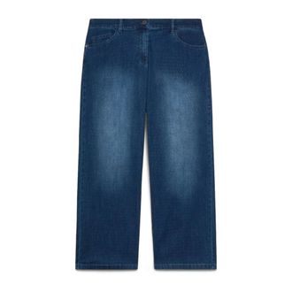 Fiorella Rubino Cropped Full Hotfix Jeans - - Jeans - Damen - Blau - 5XL