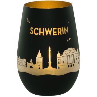 Goodtimes Windlicht Schwerin Skyline (Schwarz & Gold)
