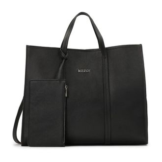 Kazar Gro&szlig;e XL Erbsenledertasche - - Bags - Damen - Schwarzk - ONE SIZE
