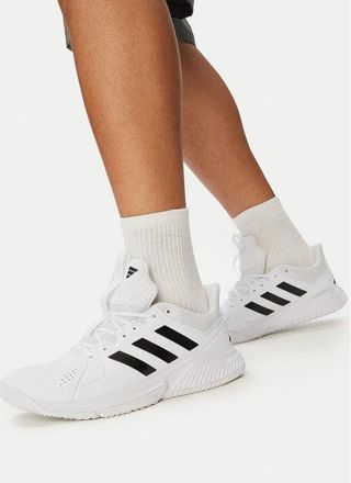adidas Hallenschuhe Court Flight Indoor Shoes JR9576 Wei&szlig;