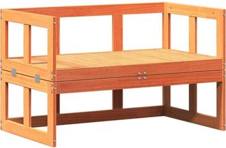 vidaXL Canapé de jardin extensible cire marron bois massif de pin Vidaxl