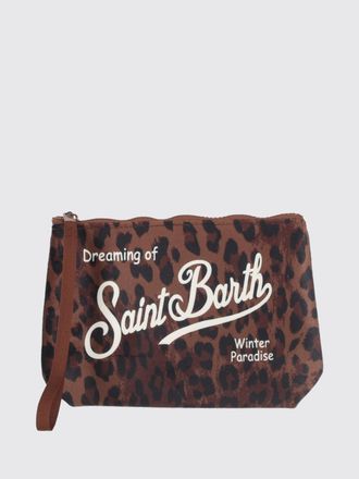MC2 Saint Barth Mini sac &agrave; main Aline en n&eacute;opr&egrave;ne avec imprim&eacute; logo all-over