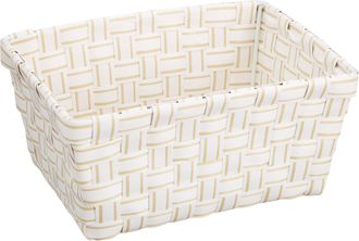 WENKO 20972100 Badkorb Salsa rechteck, weiß/beige