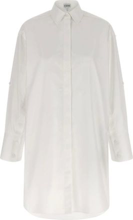 Loewe Femme, Blouses et Chemises, Blanc, Taille: 38 FR Robe-chemise en coton