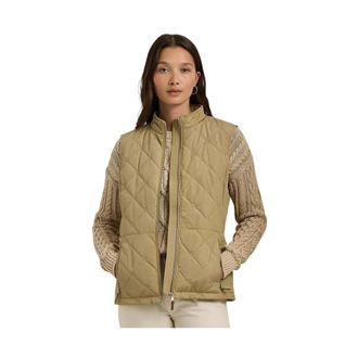 Ralph Lauren Gilet matelass&eacute; &agrave; col montant - Femme - Vestes - Beige - Taille: 42 FR