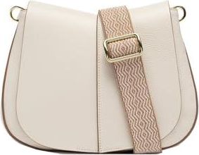 Gianni Chiarini Cuir sac &agrave; &eacute;paule bandouli&egrave;re Helena Round Crossbody Bag Marble &eacute;cru