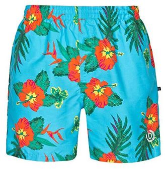 Bugatti Bugatti - Short de bain moderne pour homme avec motif floral en bleu marine ou turquoise - Turquoise - XL