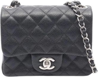 Chanel Sac &agrave; bandouli&egrave;re Pre-owned Mini Matelass&eacute; en cuir grain&eacute; - Femme - Pre-owned - Noir - Taille: ONE Size