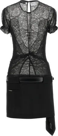 The Attico Womens Black Polyamide Short Dress