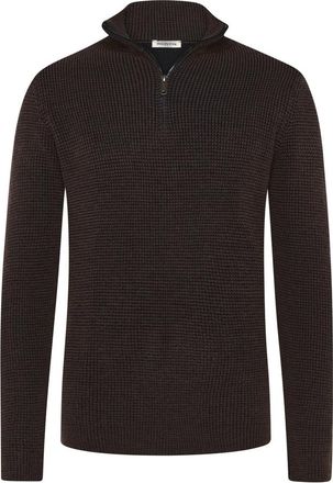 Phil Petter Heavy-Strick-Troyer aus Merinowolle in Bicolor-Optik in