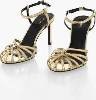 Celine Laminated Leather Cut-Out Sandals 9cm Celine