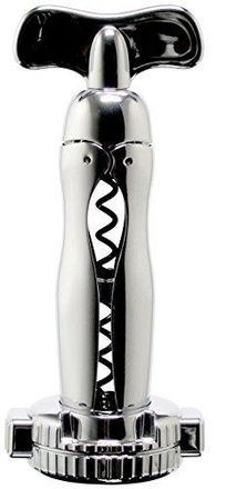 hOme Home Korkenzieher mit Hebel mit Base, Edelstahl