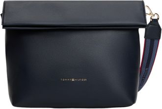 Tommy Hilfiger Damen Th Logotape Med Aw0aw17692 Crossover, Blue (Space Blue)