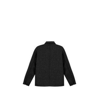 Maison Labiche Blouson droit en laine m&eacute;lang&eacute;e