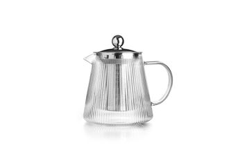 Ibili Elegante Glas-Teekanne mit Filter, Borosilikat, 800 ml