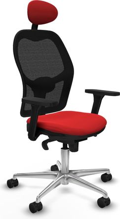 Piqueras y Crespo Chorquera B&uuml;rostuhl mit 3D-Armlehnen, h&ouml;henverstellbarer Lendenwirbelst&uuml;tze und festem Kopfteil, ausgestattet mit Sincro 5 Positionen und injiziertem 