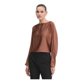 Joseph Ribkoff Blouse en tissu lisse - Femme - Blouses et Chemises - Brun - Taille: 44 FR