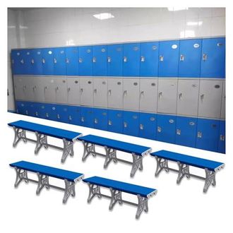 Generic Lot de 5 bancs à langer en plastique ABS imperméable pour salle de sport et piscine, tabouret long pour shabiller et changer de chaussures, idéal pour