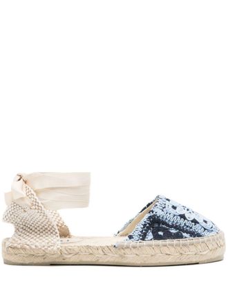 Maneb&igrave; Geh&auml;kelte Espadrilles - Blau