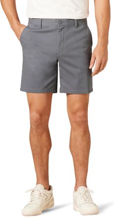Amazon Essentials Herren 18 cm Lange Stretch-Chinohose mit schmaler Passform, Dunkelgrau, 36W