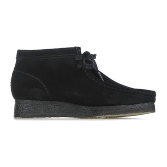 Clarks Schwarze Wildleder Wallabee Boot High Moccasin - - Shoes - Herren - Schwarzk - 45 EU
