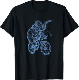 Seembo Mammoth Fahrradfahrrad, lustiges Tier-Biker-Fahrrad T-Shirt