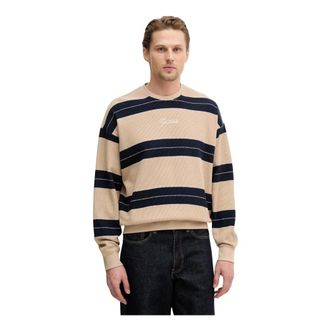 Guess Gestreifter Pullover - - Knitwear - Herren - Braun - XL