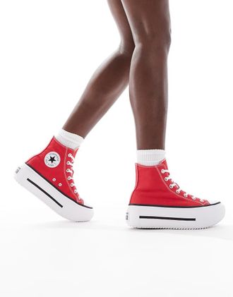 Converse Chuck Taylor All Star Lift Hi Double Stack - Baskets montantes - Rouge