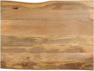 vidaXL vidaXL Dessus de table 100x80x3,8 cm bord vivant bois massif manguier