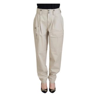 Dolce & Gabbana Femme, Pantalons, Beige, Taille: 32 FR Pantalon Cargo Beige pour Femmes