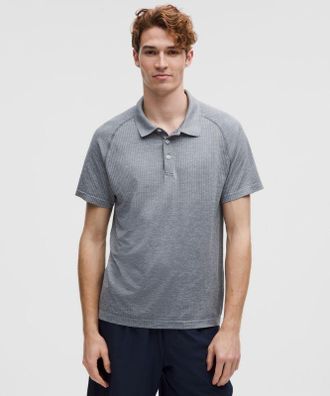 lululemon Metal Vent Tech Poloshirt e Passform für Männer - Größe 2XL in Vapor/Solar Grey