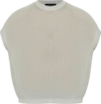 Fabiana Filippi Femme, Blouses et Chemises, Gris, Taille: 38 FR Top avec des paillettes scintillantes sur les &eacute;paules