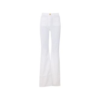 Elisabetta Franchi Schlaghosen mit kleinen Taschen - - Jeans - Damen - Wei&szlig; - W27