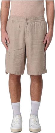 Blauer Leinen Shorts - - Shorts - Herren - Beige - W38