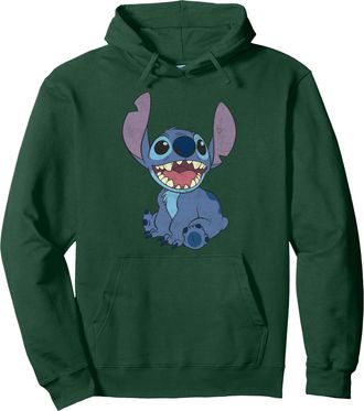Disney Lilo & Stitch Simple Stitch Sitting Portrait Pullover Hoodie