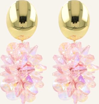 Lott. Gioielli Lott.Gioielli Ohrh&auml;nger Solea Ce Gb Thick Oval Crystal Sequins Pink Holo By Glambou gold