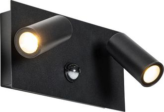 QAZQA Simon - led Applique murale - 2 lumière - l 23 cm - Noir - Moderne - éclairage extérieur - Qazqa