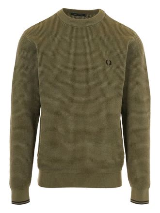 Fred Perry pull en maille à détail de logo - Vert