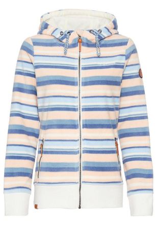 Kangaroos Fleecejacke mit Kapuze im trendigen Streifen-Design